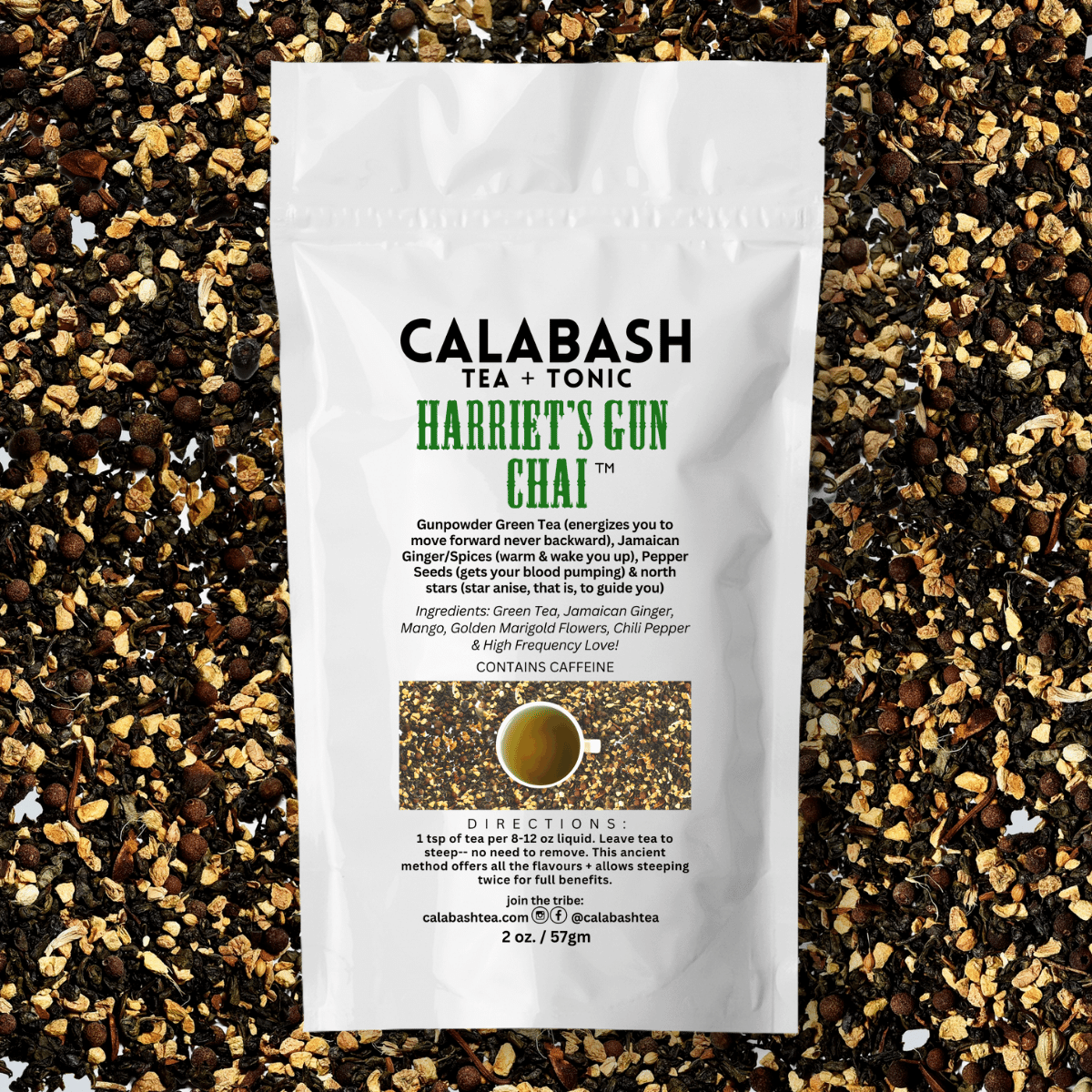 HARRIET'S GUN CHAI: energy boosting ginger green tea | Calabash Tea